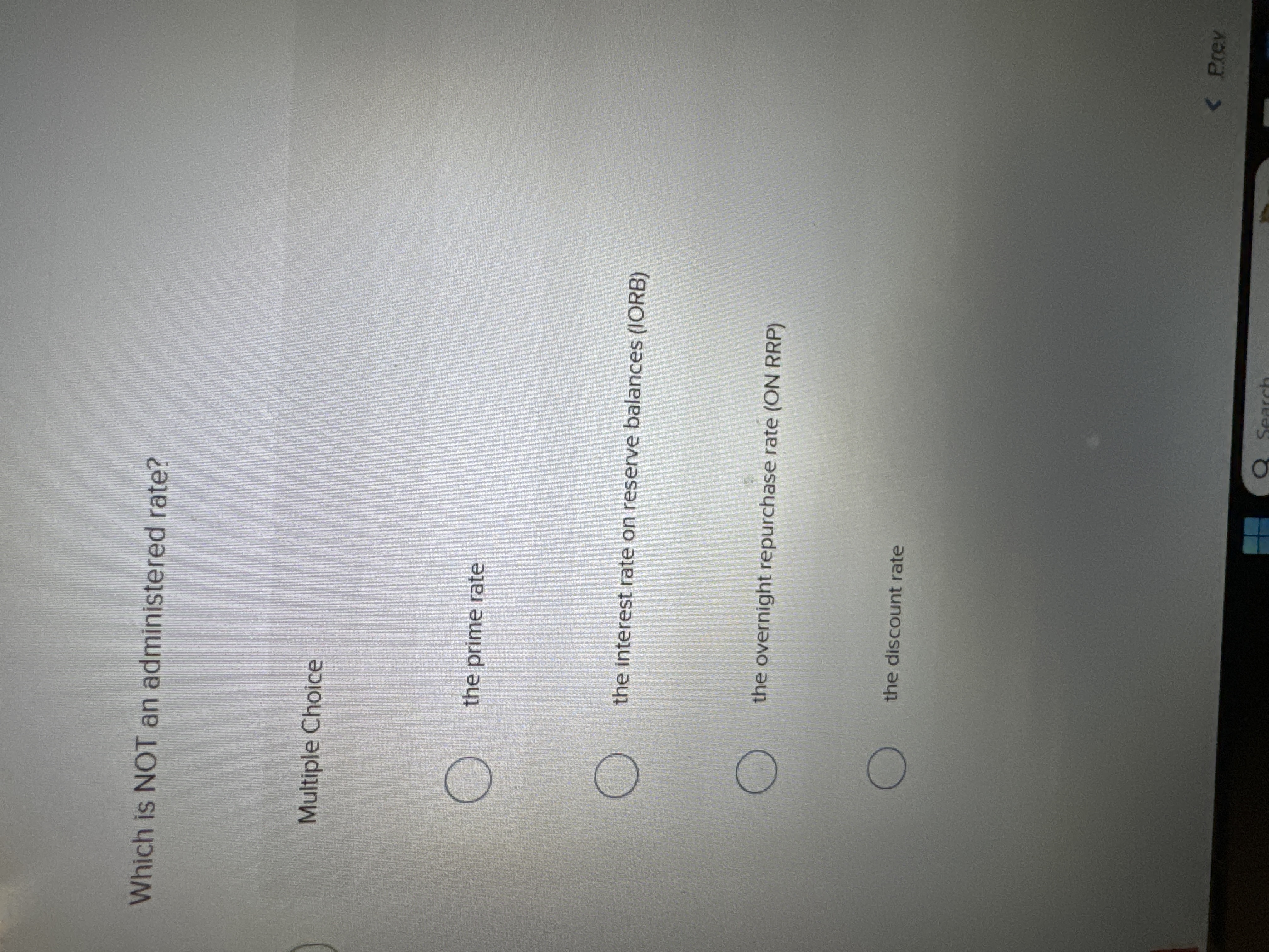 Solved Which is NOT an administered rate?Multiple Choicethe | Chegg.com