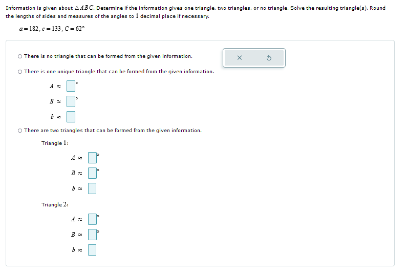 Solved Information is given about ????ABC. ﻿Determine if the | Chegg.com