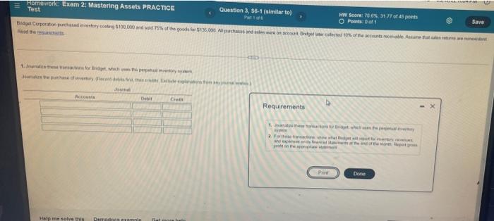 TAM Homework Exam 2: Mastering Assets PRACTICE Test | Chegg.com