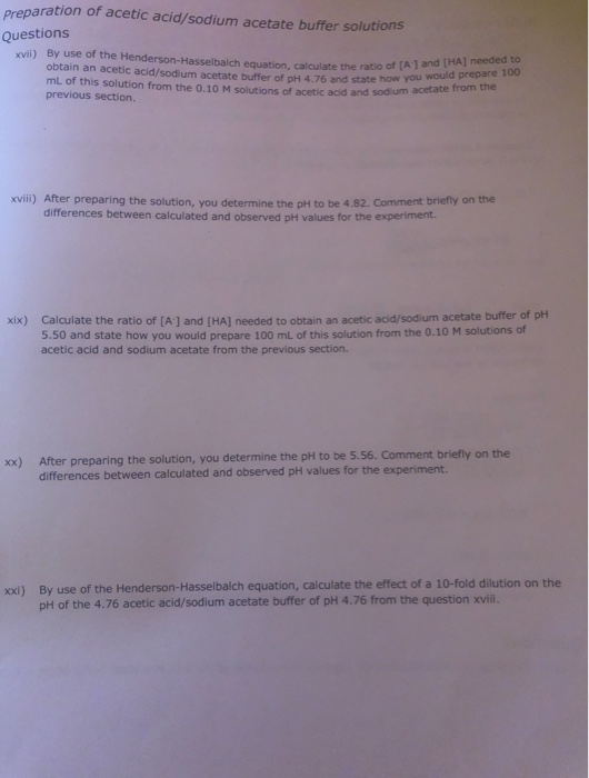 Part 5: Buffers There are two major types of buffer | Chegg.com