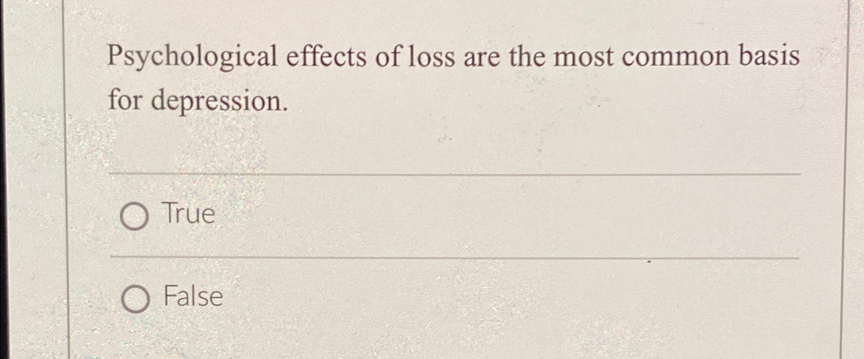 Solved Psychological effects of loss are the most common | Chegg.com