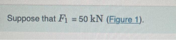 Solved Suppose that F1=50kN (Figure 1).Determine the | Chegg.com