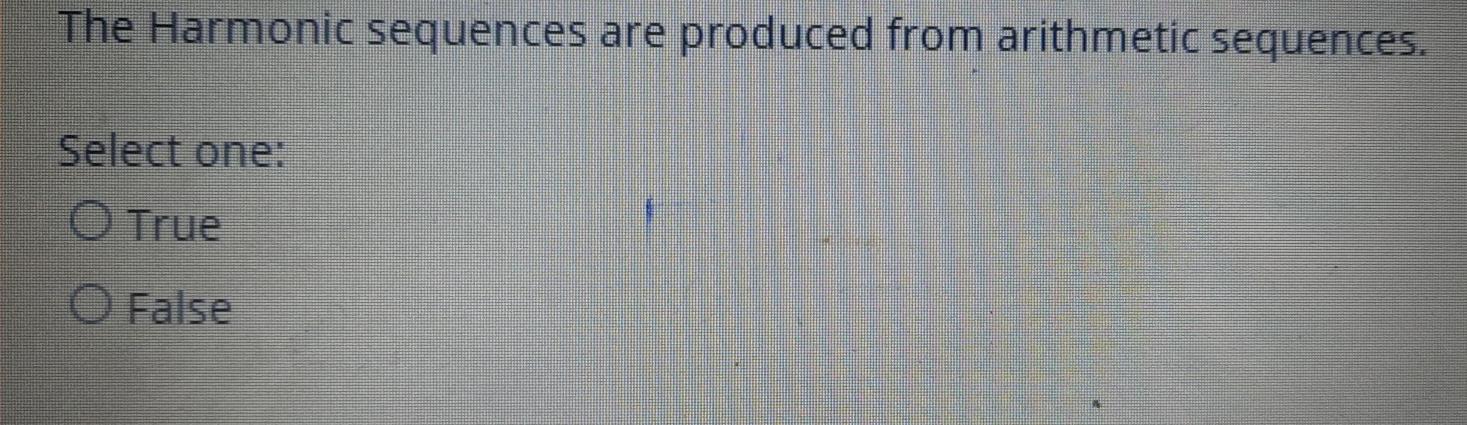 Solved The Harmonic sequences are produced from arithmetic | Chegg.com