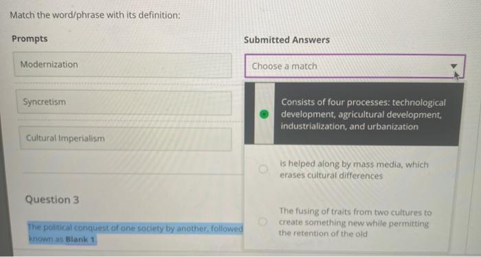 Solved Match the word/phrase with its definition: Prompts | Chegg.com