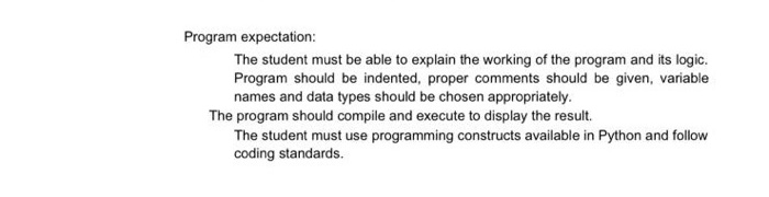 Solved Program expectation: The student must be able to | Chegg.com