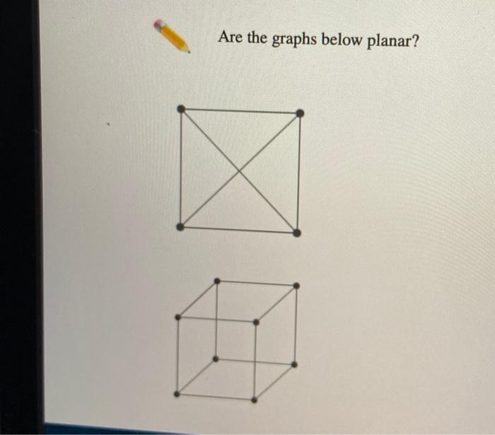 Solved Are the graphs below planar? | Chegg.com
