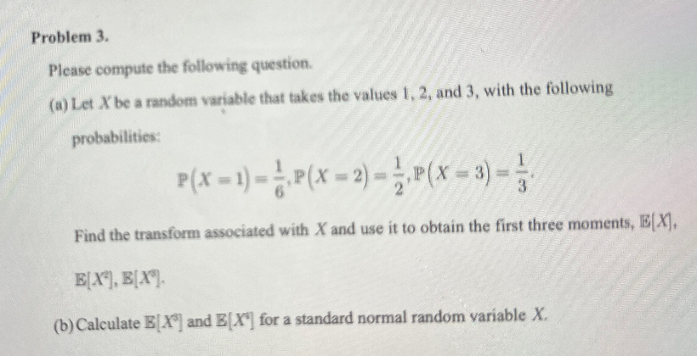 Solved Problem 3.Please compute the following question.(a) | Chegg.com