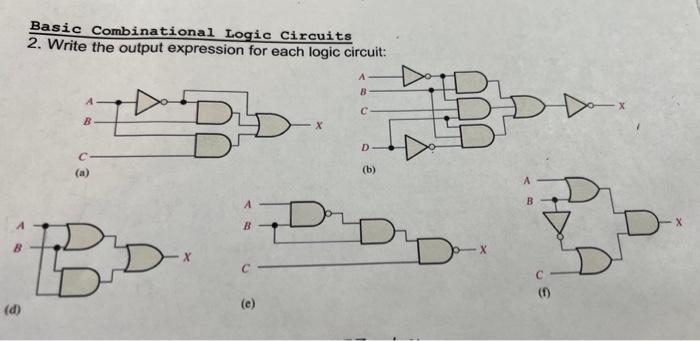 Solved Basic Combinational Lodic Circuits | Chegg.com