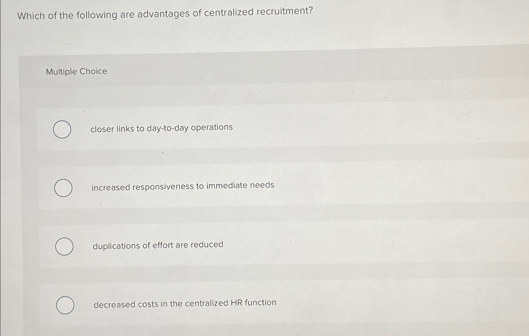 Solved Which of the following are advantages of centralized | Chegg.com