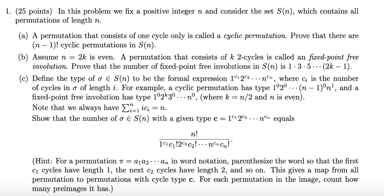 Solved (25 ﻿points) In ﻿this problem we ﻿fix a positive | Chegg.com
