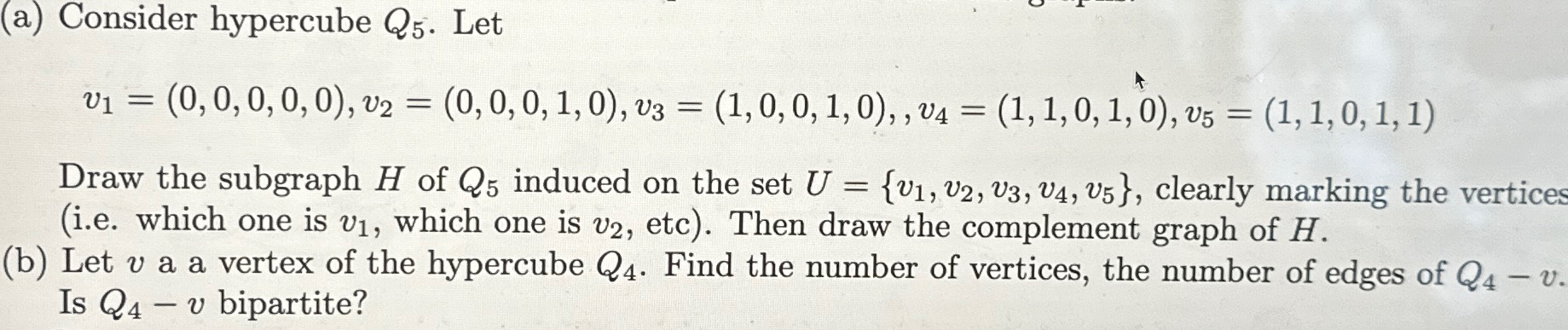 Solved A ﻿consider Hypercube Q5 
