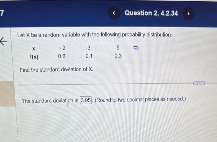 Solved Let X be a random variable with the following | Chegg.com