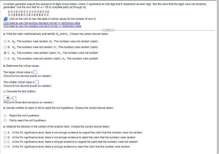 Solved A number generator outputs the sequence of digits | Chegg.com