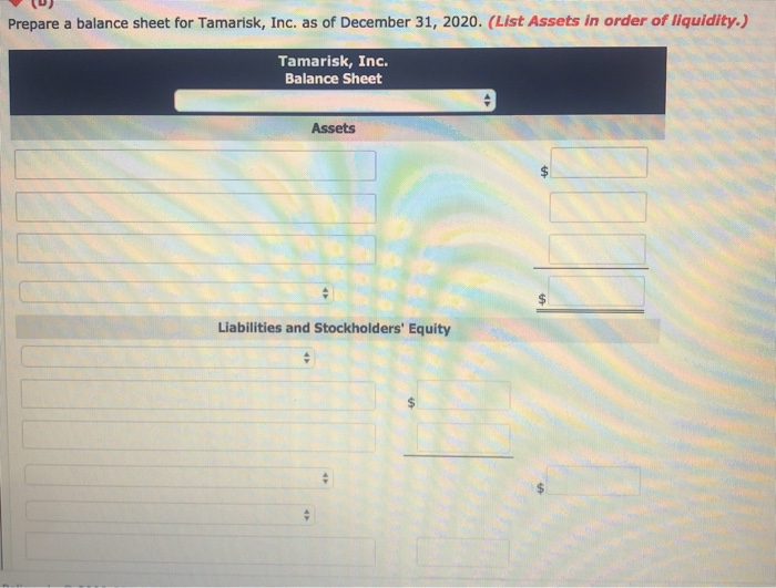 Solved Exercise 1-14 a-b (Part Level Submission) Tamarisk, | Chegg.com