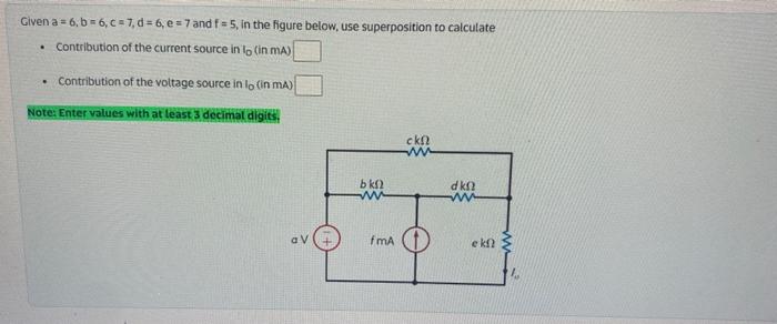 Solved Given a=6,b=6,c=7,d=6,e=7 and f=5, in the figure | Chegg.com