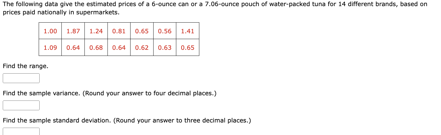 Solved Consider the following data set.n=10 ﻿measurements: | Chegg.com