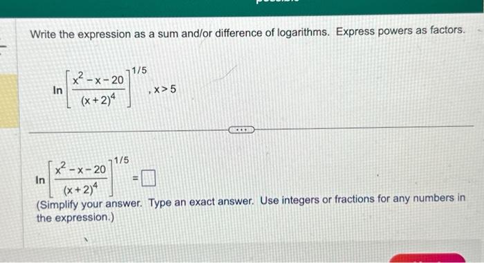 Solved Write the expression as a sum and/or difference of | Chegg.com