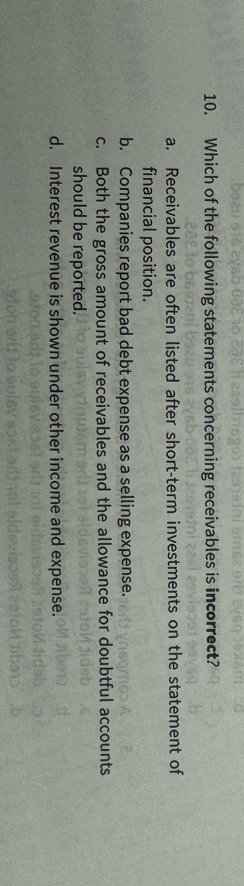 Solved Which of the following statements concerning | Chegg.com