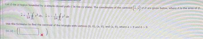 Solved Let D be a region bounded by a simple closed path C | Chegg.com
