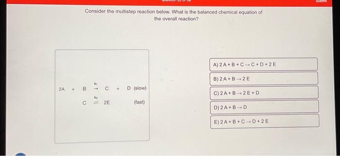 Solved Consider the multistep reaction below. What is the | Chegg.com