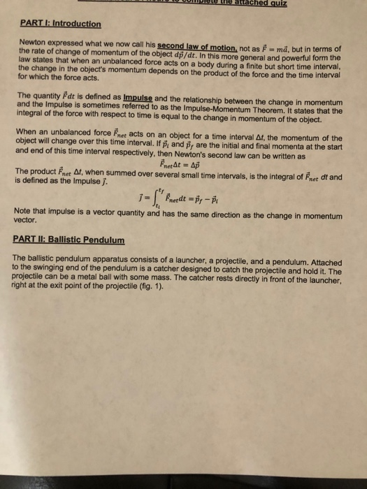 Note that impulse is a vector quantity and has the | Chegg.com