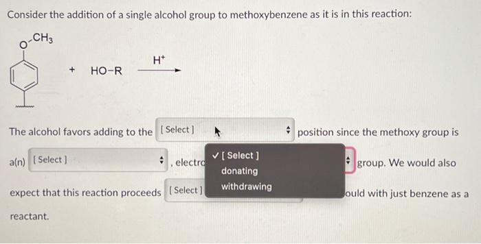 Solved Consider the addition of a single alcohol group to | Chegg.com