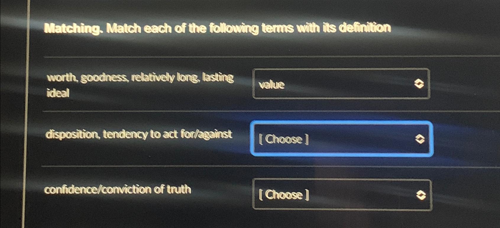Solved Matching. Match each of the following terms with ilts | Chegg.com