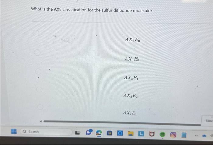 Solved What is the AXE classification for the sulfur | Chegg.com