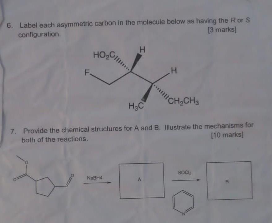 Solved Label each asymmetric carbon in the molecule below as | Chegg.com