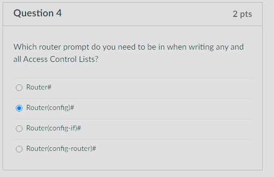 Solved Question 4Which router prompt do you need to be in | Chegg.com
