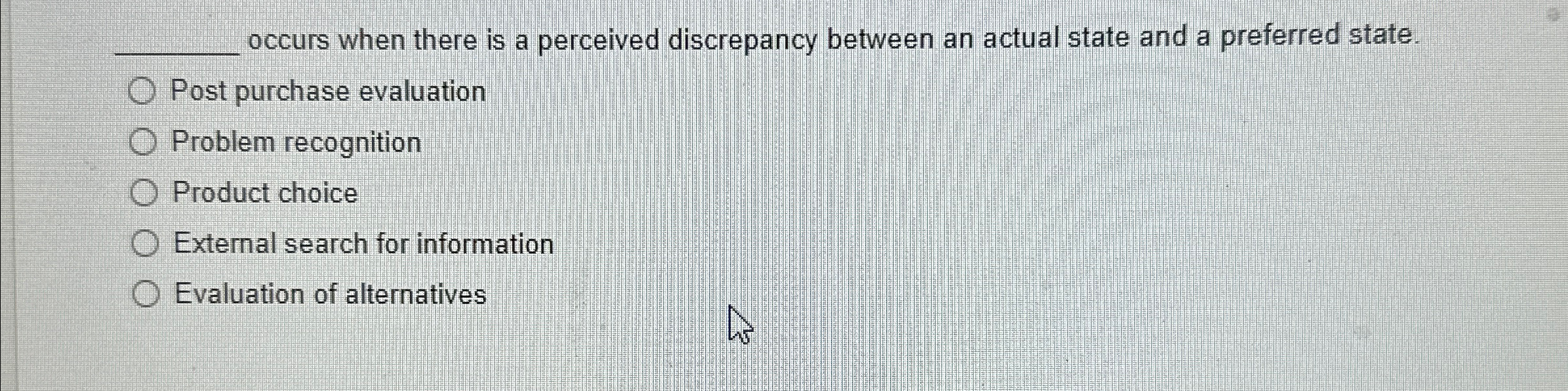 Solved q, ﻿occurs when there is a perceived discrepancy | Chegg.com