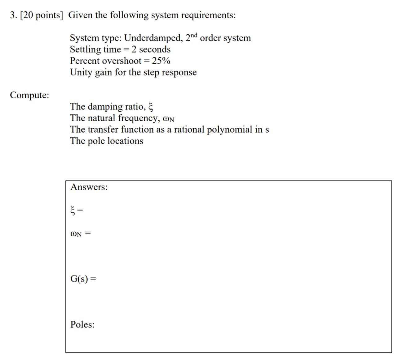 Solved [20 ﻿points] ﻿Given the following system | Chegg.com