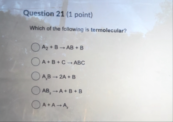 Solved Question 21 (1 ﻿point)Which of the following is | Chegg.com