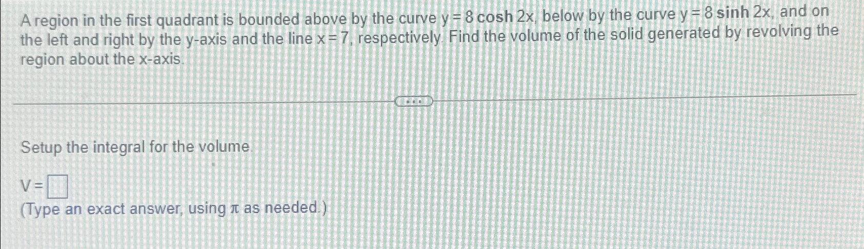 Solved A region in the first quadrant is bounded above by | Chegg.com