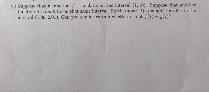 Solved (b) Suppose that a function f is analytic on the | Chegg.com