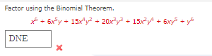 Solved Factor using the Binomial | Chegg.com