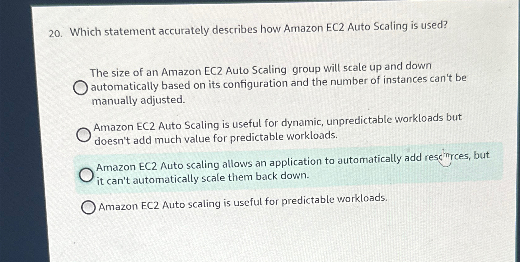 Solved Which statement accurately describes how Amazon EC2 | Chegg.com Solved Which statement accurately describes how Amazon EC2 | Chegg.com