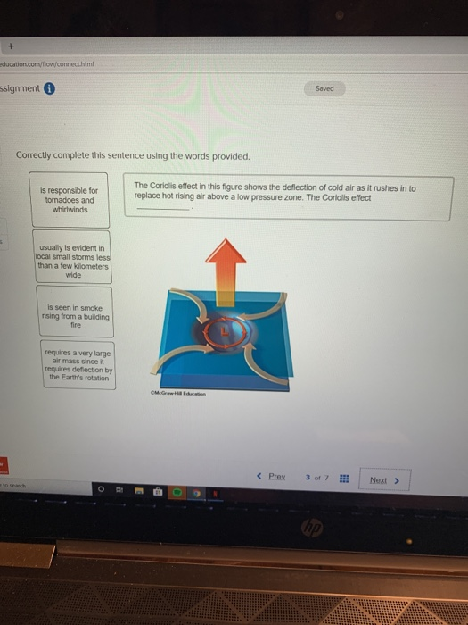 Solved the Coriolis effect In this figure shows the | Chegg.com