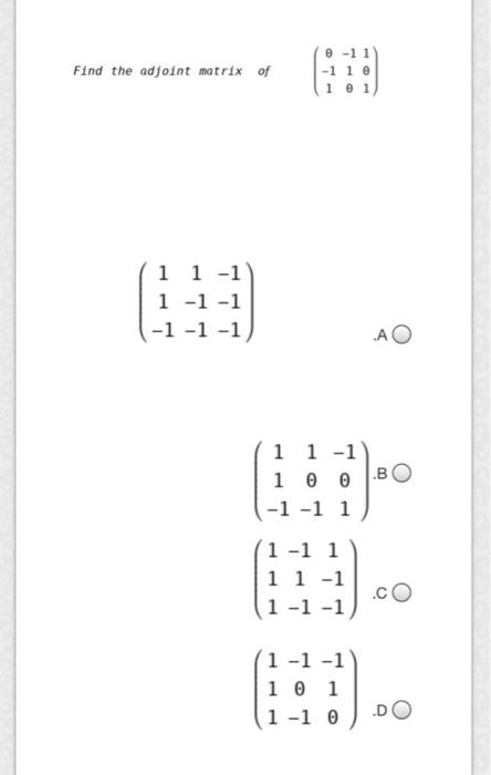 Solved Let A=(aij) be a diagonal matrix of size 3x3. Then A | Chegg.com