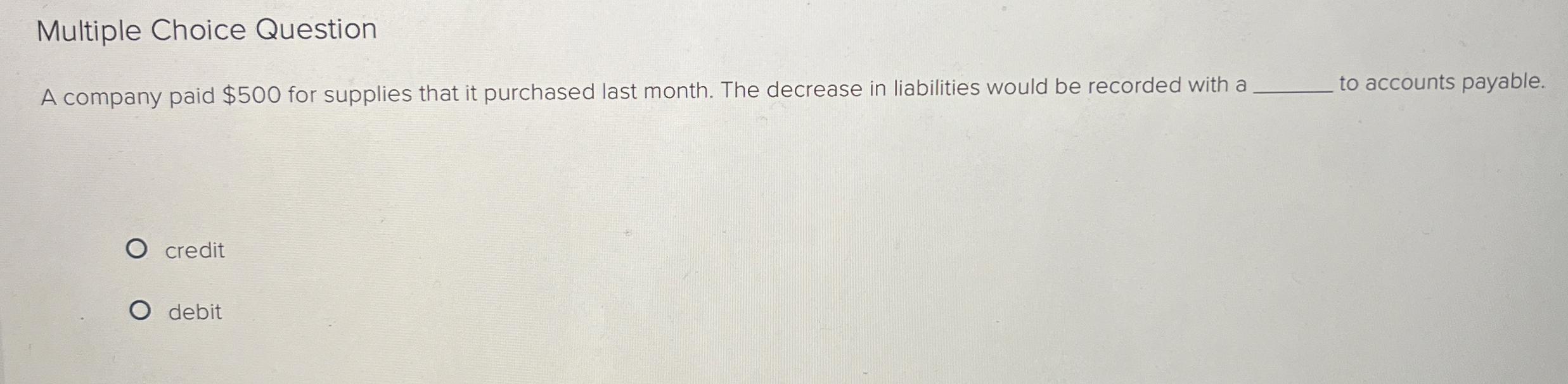 Solved Multiple Choice QuestionA company paid $500 ﻿for | Chegg.com