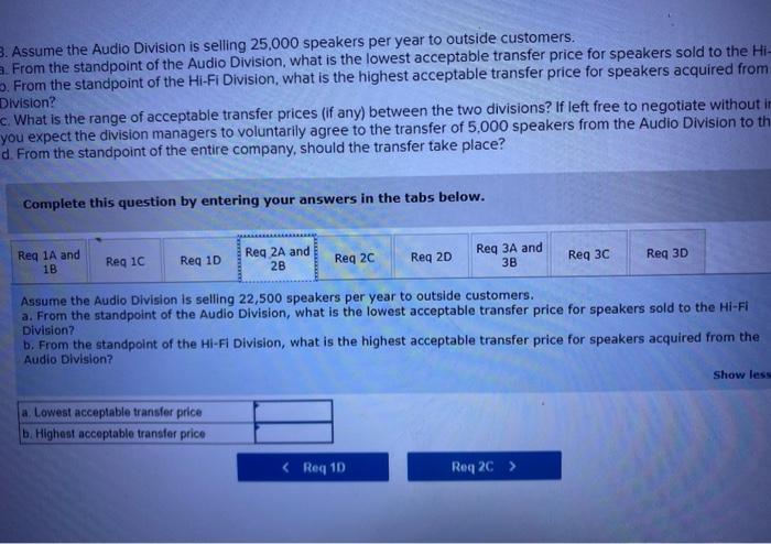 Solved Exercise 11-3 (Algo) Transfer Pricing Basics [LO11-3] | Chegg.com