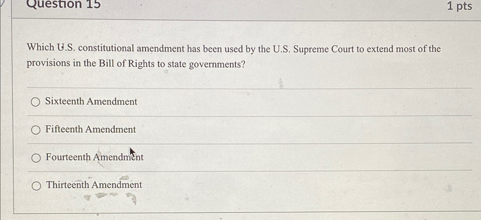 Solved Which U.S. ﻿constitutional amendment has been used by | Chegg.com