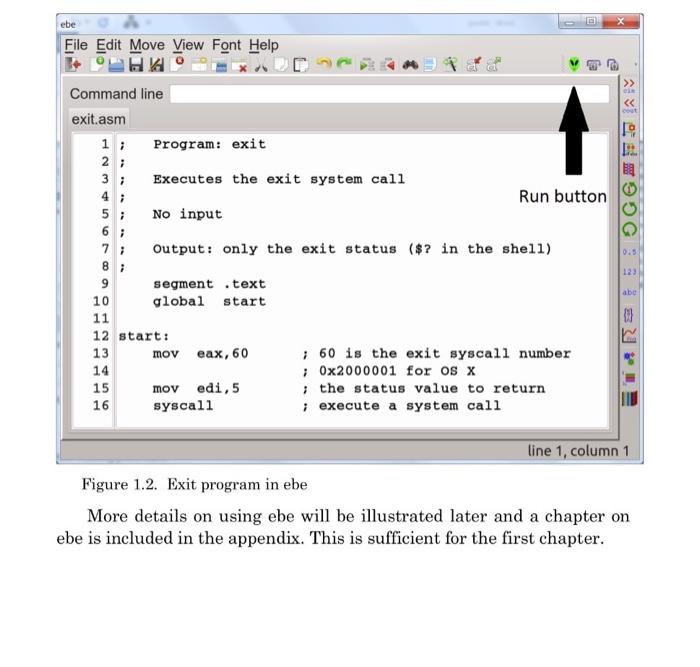 Solved Enter the assembly language program from Chapter 1 | Chegg.com