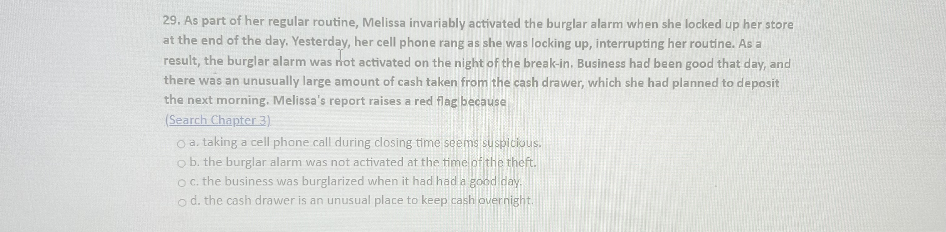 Solved As part of her regular routine, Melissa invariably | Chegg.com