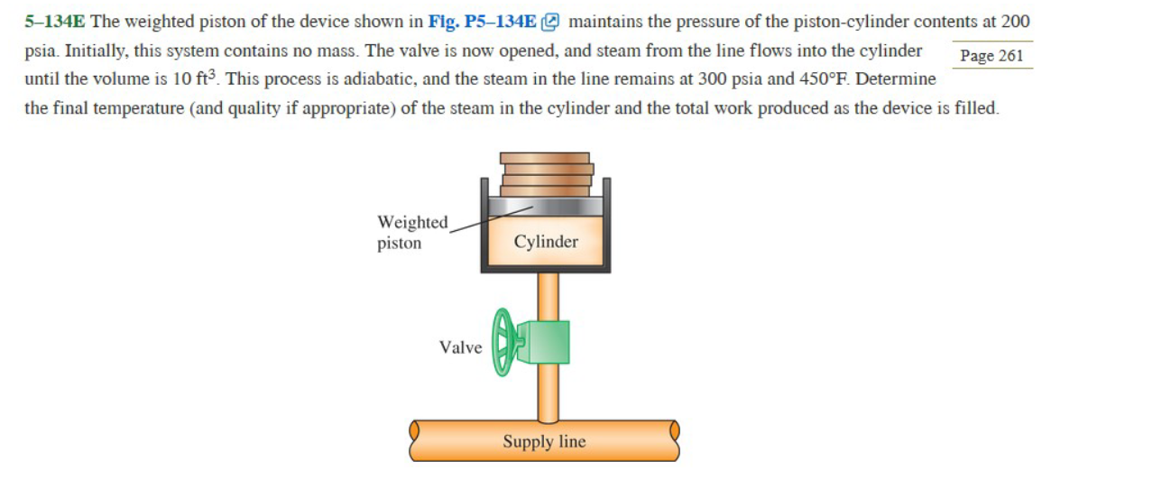 Solved 5-134E The weighted piston of the device shown in | Chegg.com