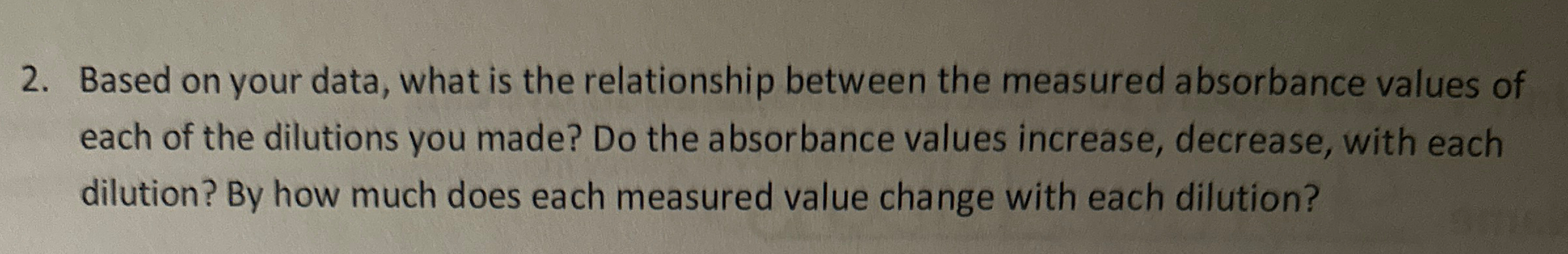 Solved Based on your data, what is the relationship between | Chegg.com