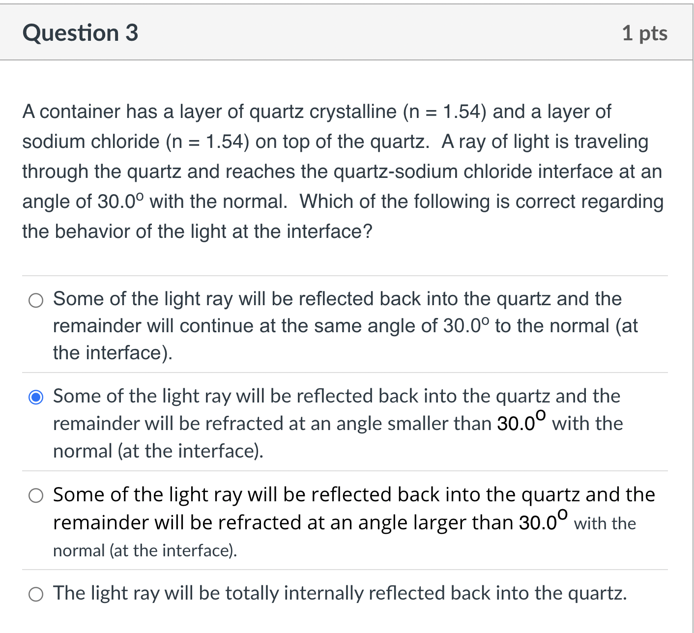 Solved Question 3A container has a layer of quartz | Chegg.com