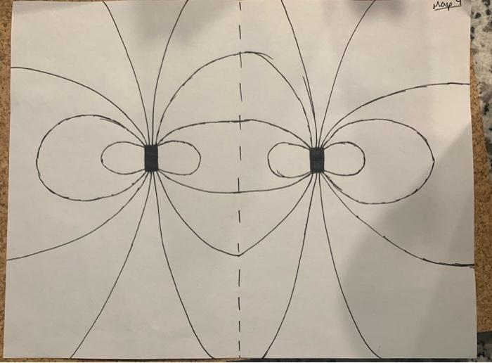 Solved draw arrowheads on the line showing the field | Chegg.com