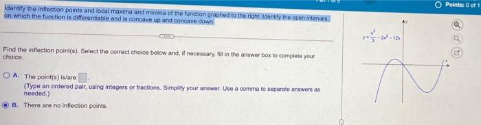 Solved O Points: 0 of 1 Identify the infection points and | Chegg.com