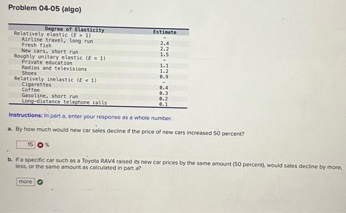 Solved Problem 04-05 (algo) Instructions: In part a, enter | Chegg.com